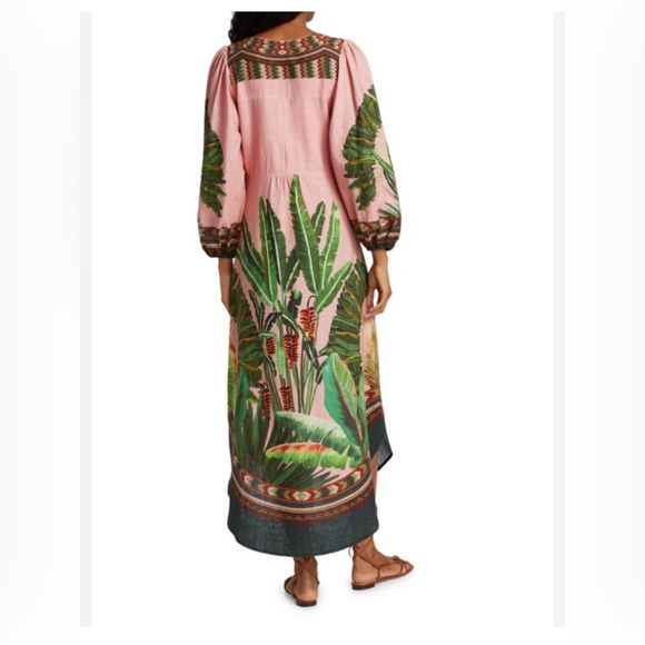 FARM Rio | Dresses | Farm Rio Linen Amazonia Jungle Palm Tree Fronds ...